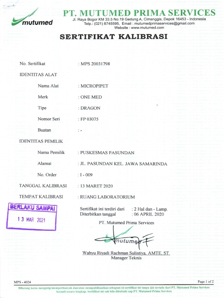 Kalibrasi 2020 - 20220917 - 0008 | PDF