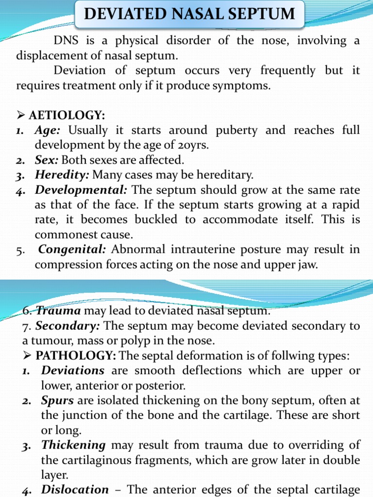 Deviated Nasal Septum | PDF | Human Nose | Human Anatomy