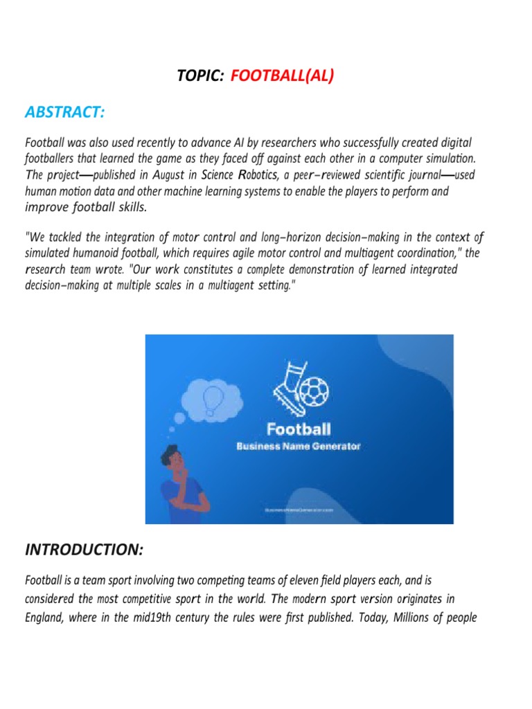 Topic Football | PDF | Fifa World Cup | Association Football