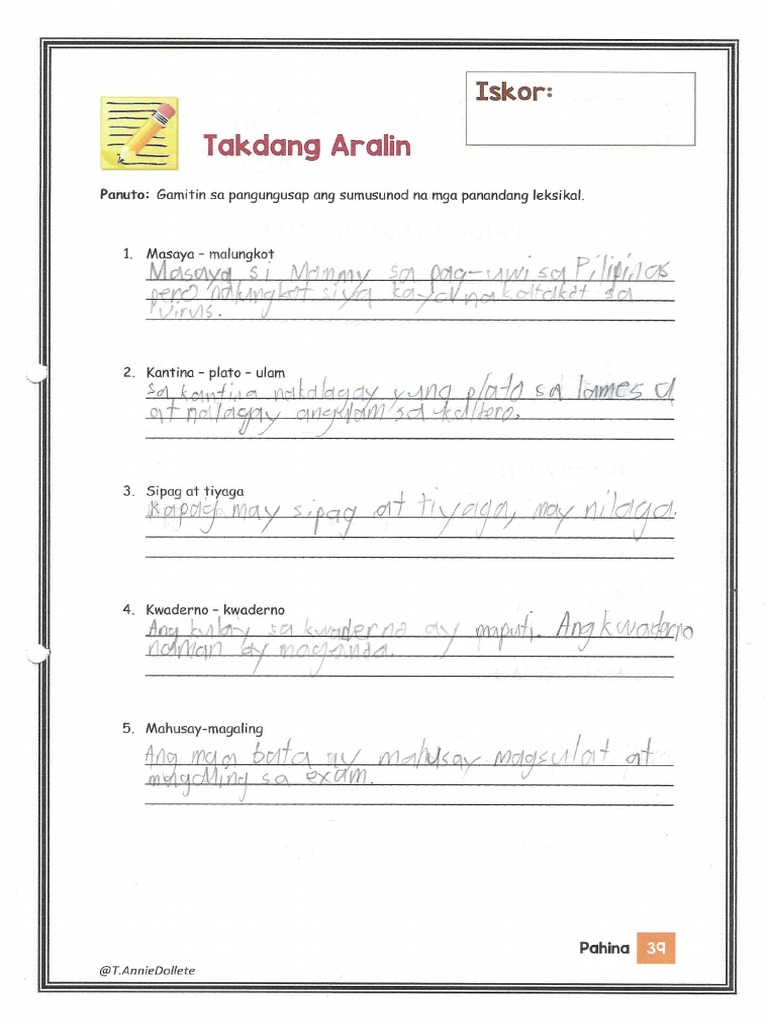 Aralin 11 Part 2 (Takdang Aralin) | PDF