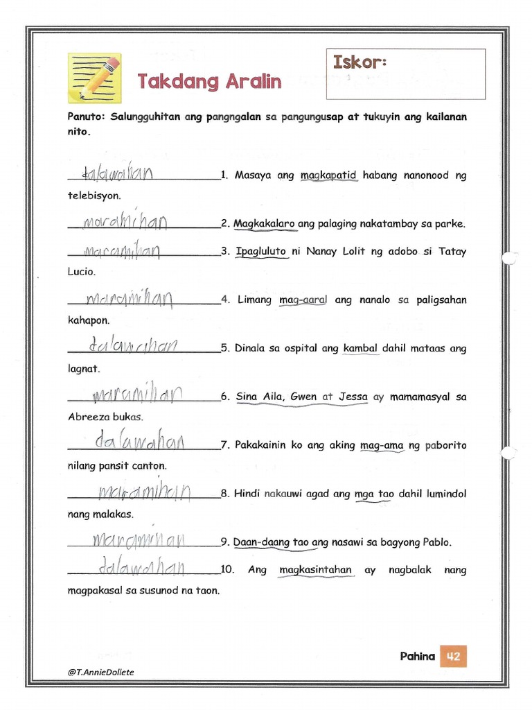 Aralin 12 Takdang Aralin (Filipino 8) | PDF