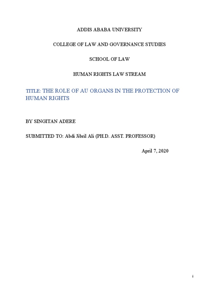 AU Organs and Human Rights Protection | PDF | Human Rights | African Union
