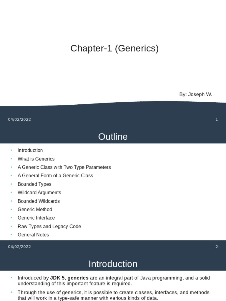 Chapter 1 (Generics) | PDF | Method (Computer Programming) | Class ... Chapter 1 (Generics) | PDF | Method (Computer Programming) | Class ...