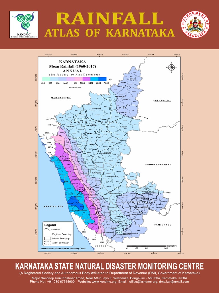 Rainfall Atlas of Karnataka-2019 | PDF | Rain | Climate