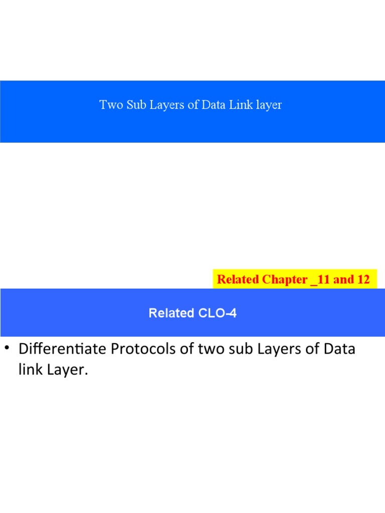 DCN - 9 - Two Sub Layers of Data Link Layer | PDF | Ethernet | Network ... DCN - 9 - Two Sub Layers of Data Link Layer | PDF | Ethernet | Network ...