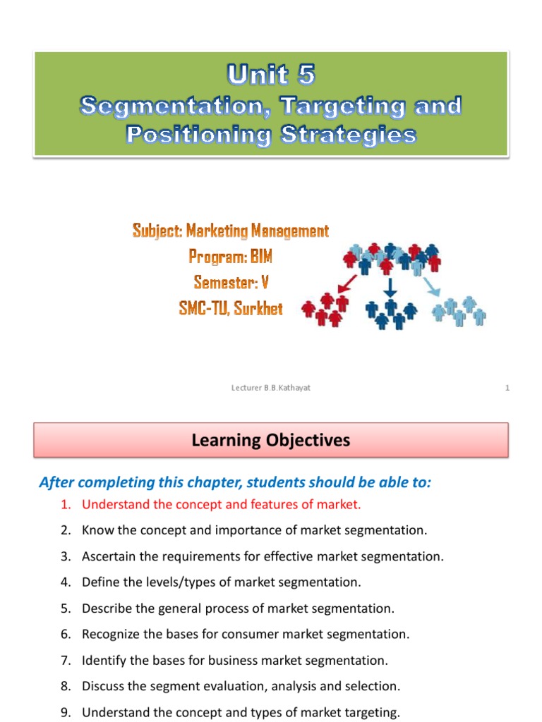 Understanding Market Segmentation, Targeting, and Positioning | PDF ...