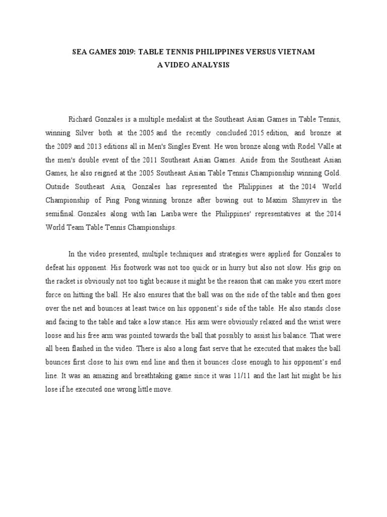 Video Analysis | PDF