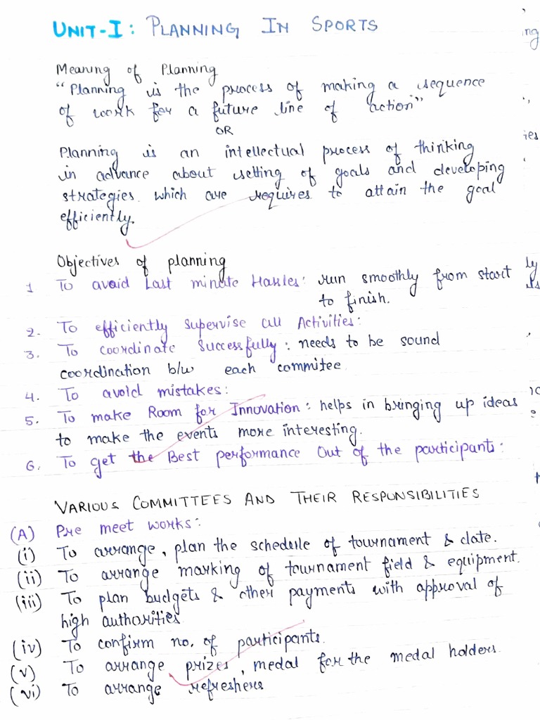 Chapter 1 Management of Sporting Events | PDF