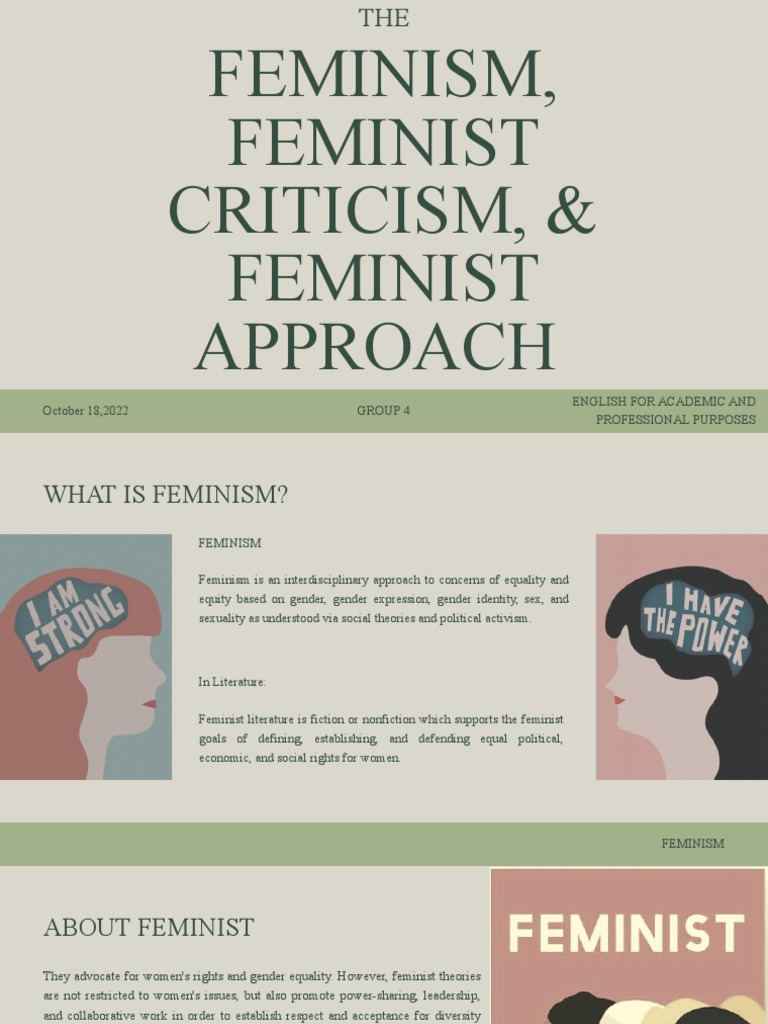 Exploring Feminism, Feminist Criticism, and the Feminist Approach | PDF | Gender Studies | Feminism