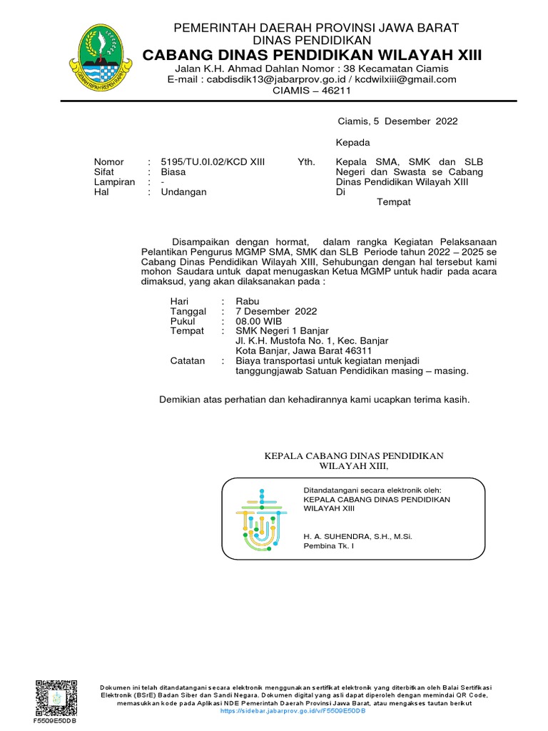 Surat Undangan Pelantikan Pengurus Mgmp 05122022 130521 Signed Pdf