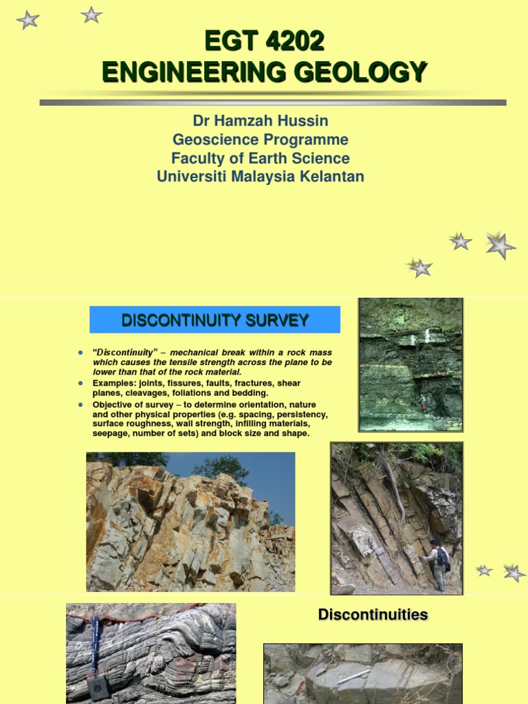 Lect 4 Discontinuities 2021 | PDF | Fault (Geology) | Earth Sciences