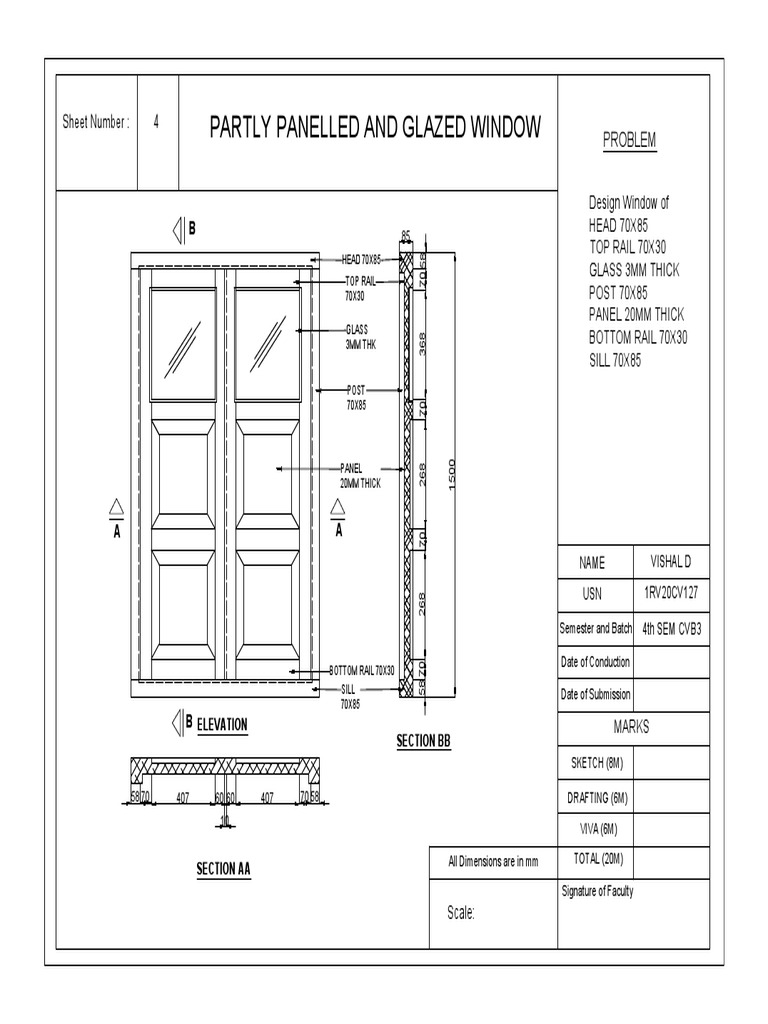 Partly Panelled Window-Model | PDF | Glasses | Building Materials