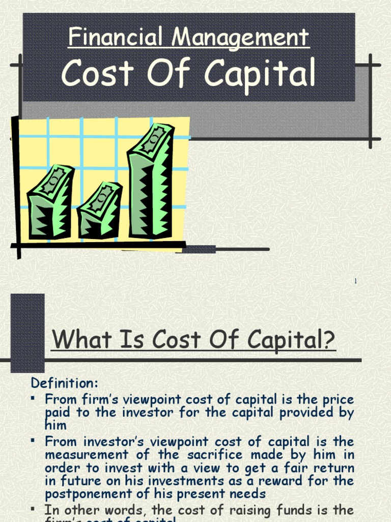 Cost of Capital | PDF | Cost Of Capital | Financial Capital