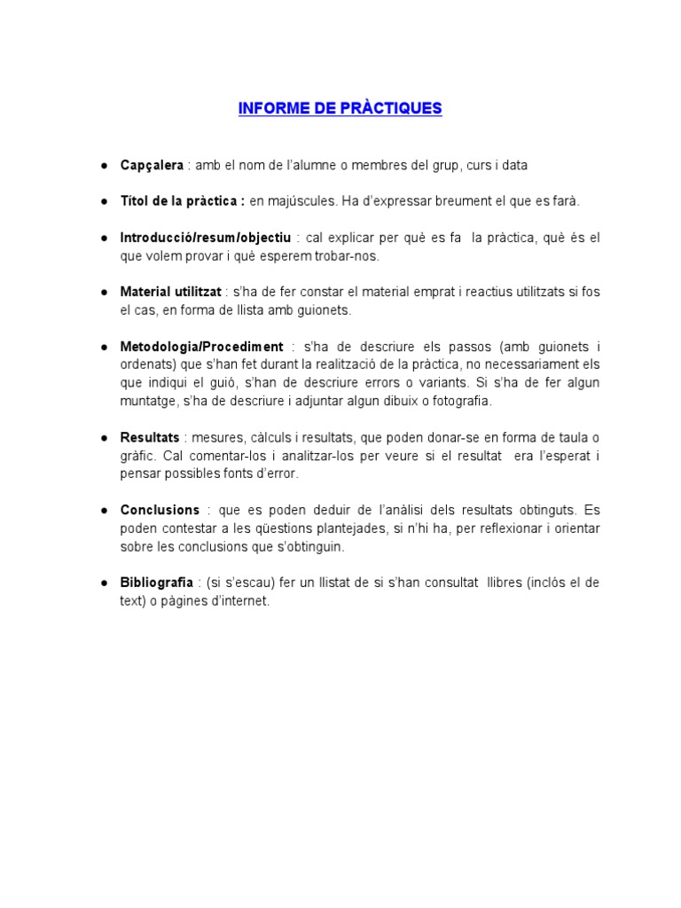 Informe de Pràctiques | PDF