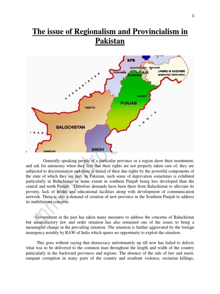 The Issue of Regionalism and Provincialism | PDF | Government | Economies