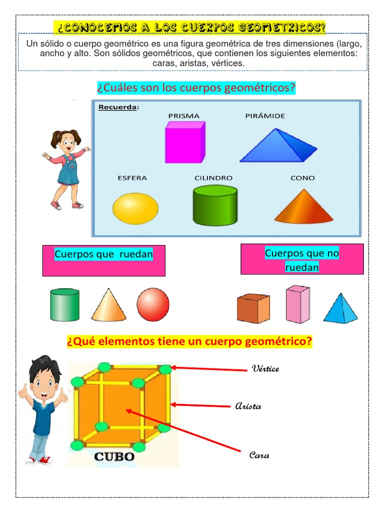 Cuerpos Geométricos para Primaria | PDF