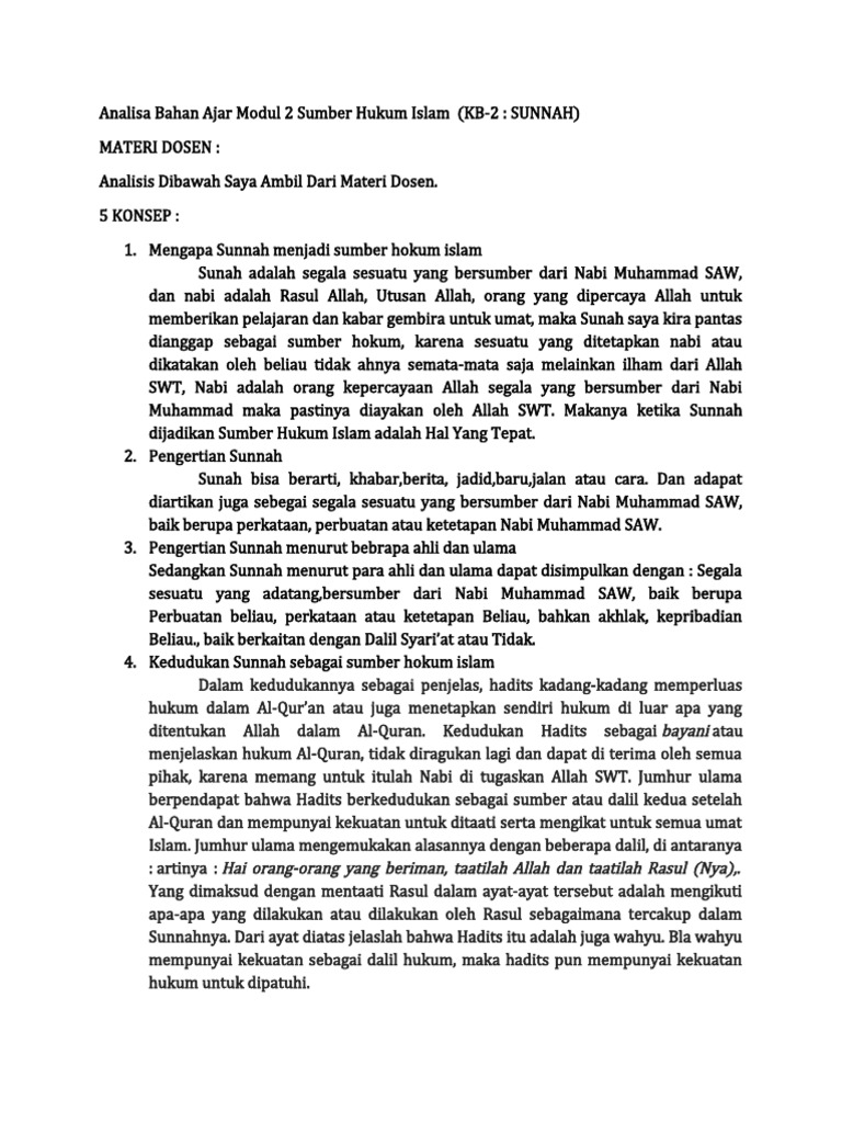 Analisa Bahan Ajar Modul 2 KB-2 | PDF