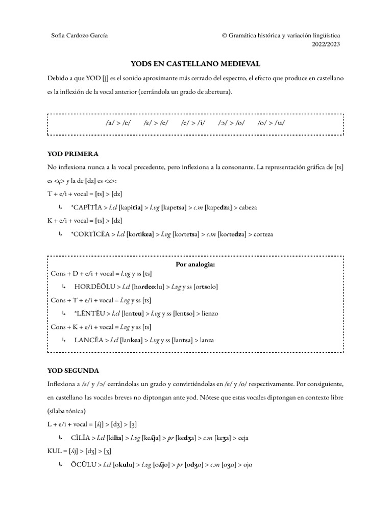 Yods en Castellano Medieval-2 | PDF | Idiomas | Estudios de idiomas ...