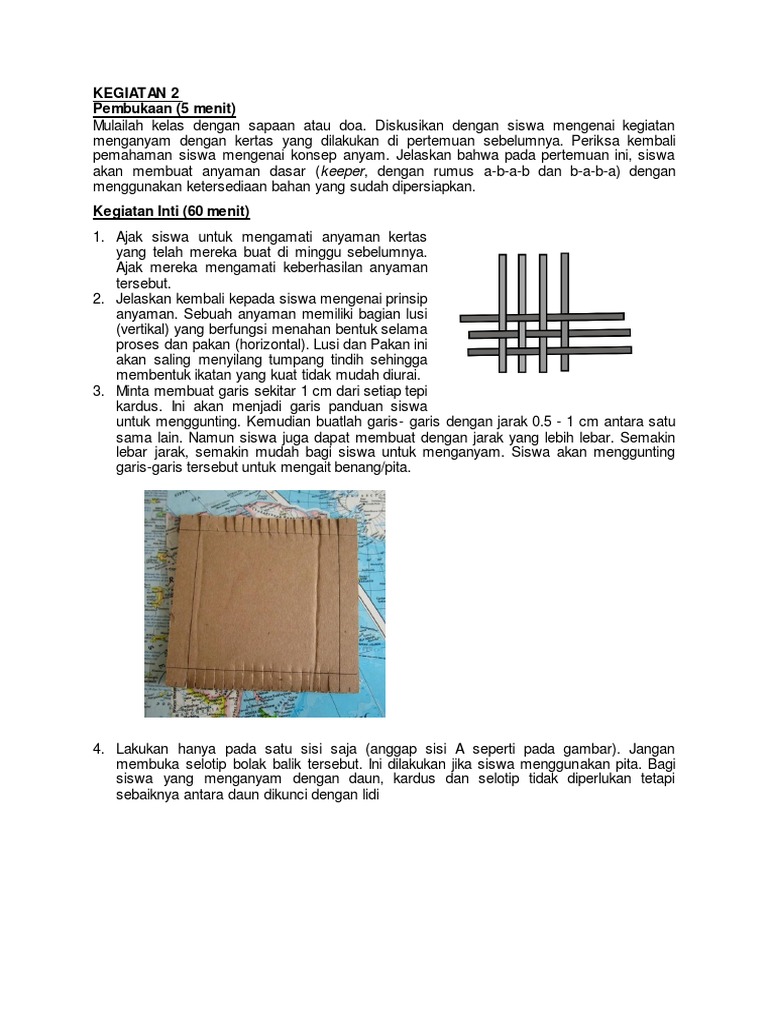 Panduan Anyaman Kertas Siswa | PDF