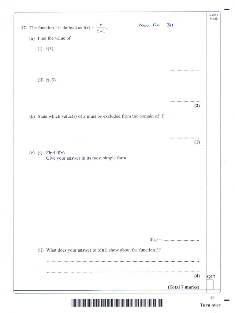 5b Functions Practice Questions | PDF