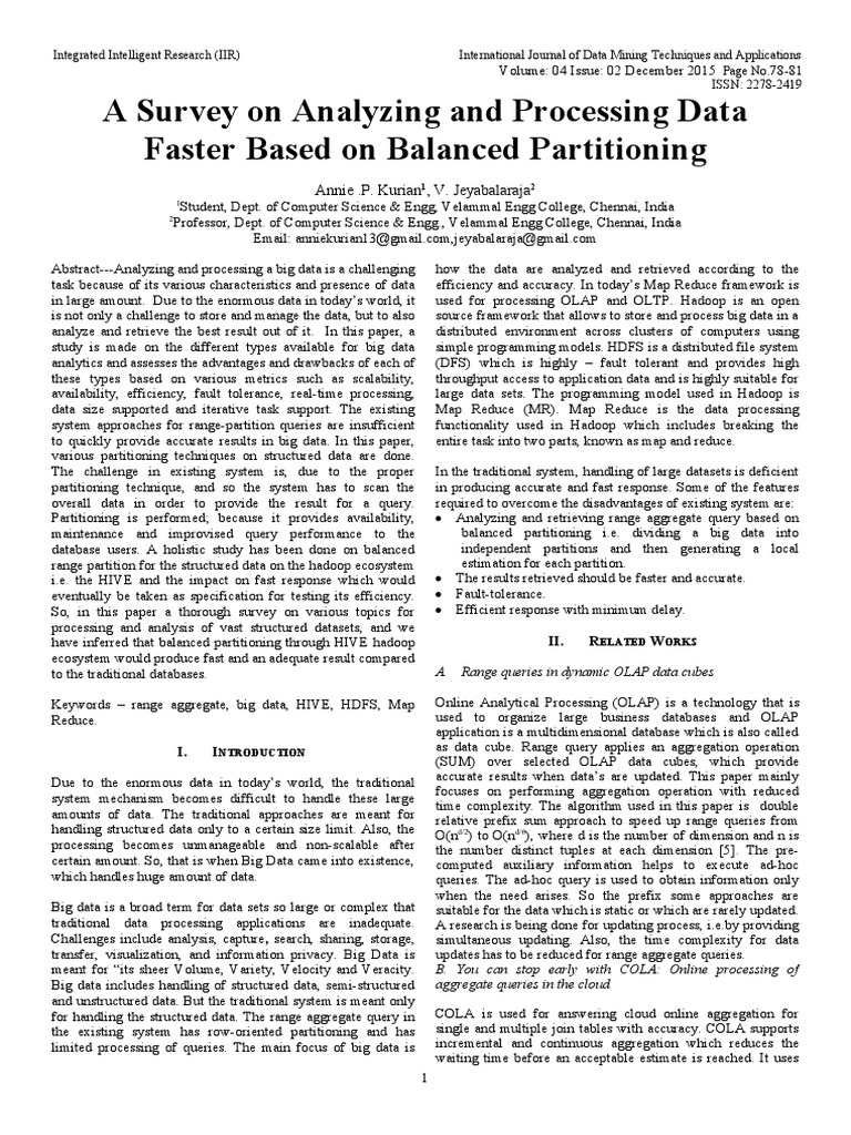 Performance Benchmarking Of Partitioning Strategies In Real-time Analy – peerdh.com