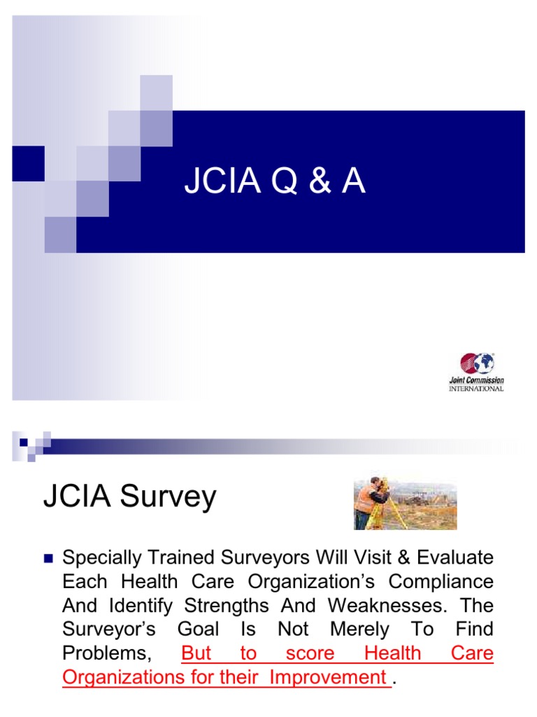 JCIA QA | Patient | Infection Control