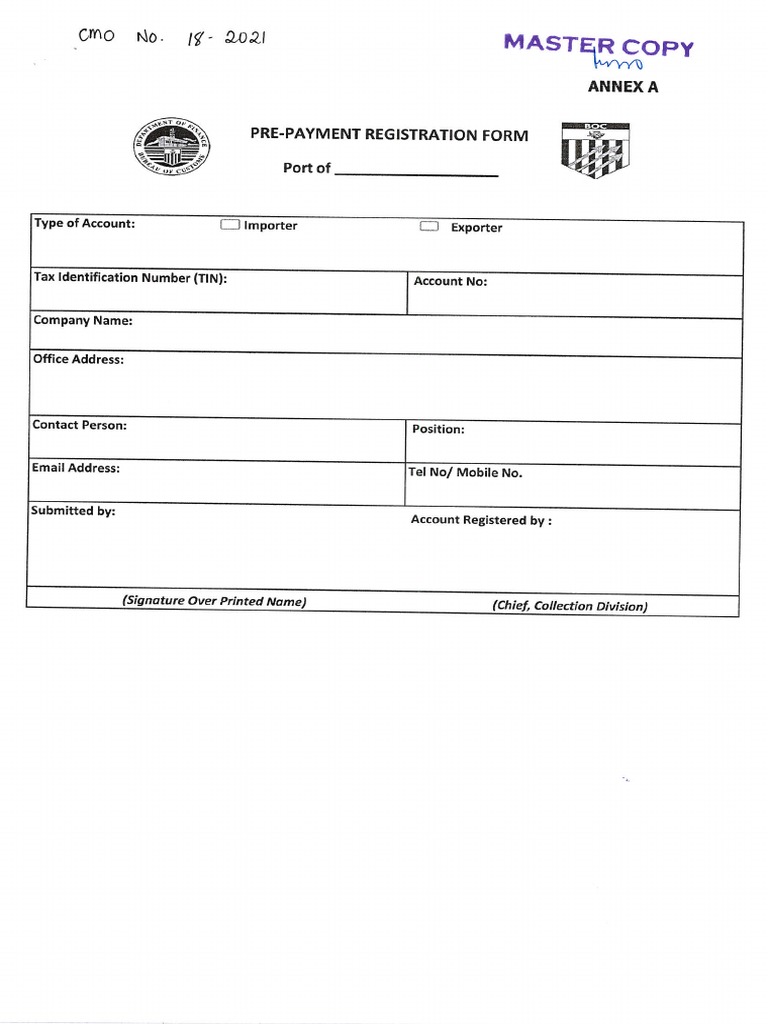 CMO 18 2021 Prepayment Accounts | PDF