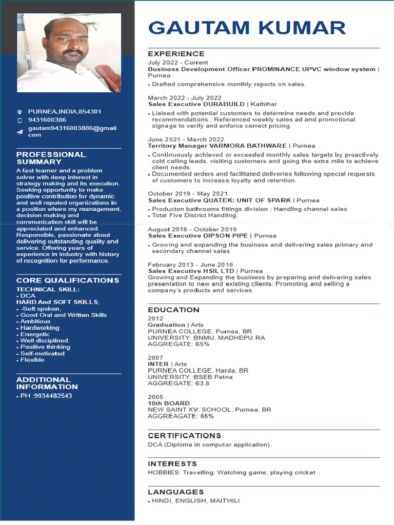 Resume-Gautam KR | PDF