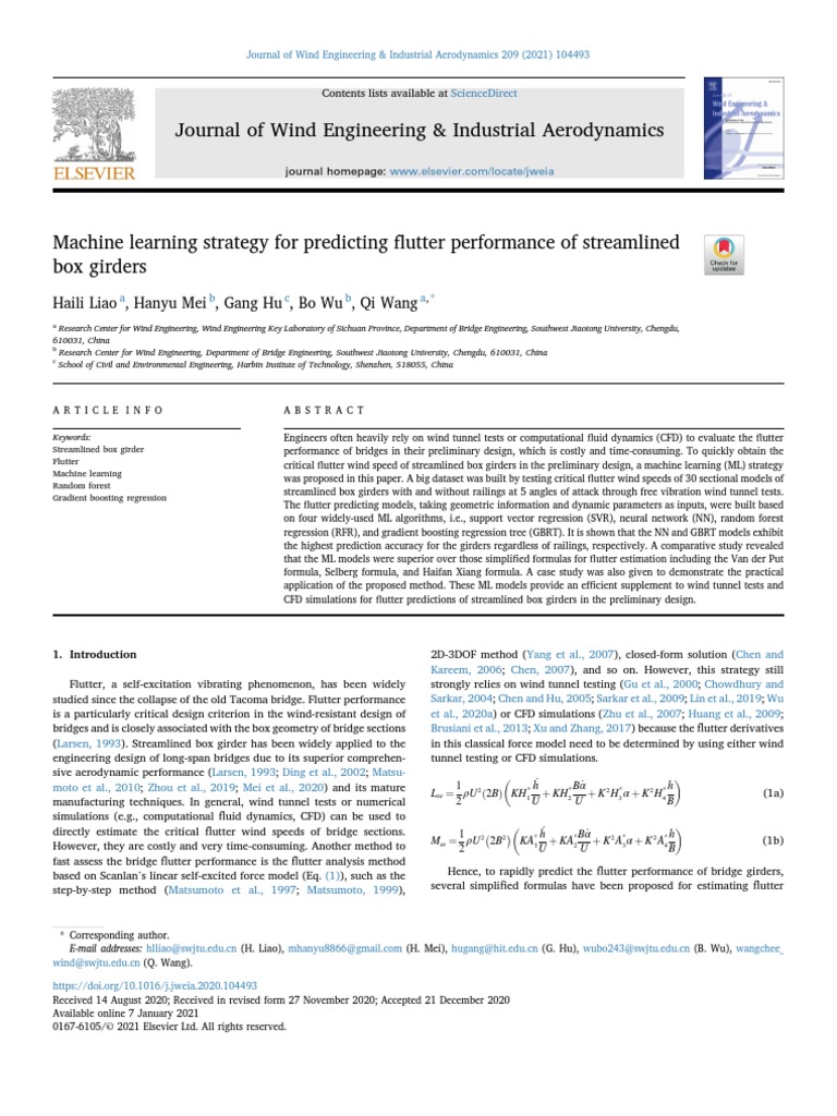 Machine Learning Strategy For Predicting Flutter Performance of ...