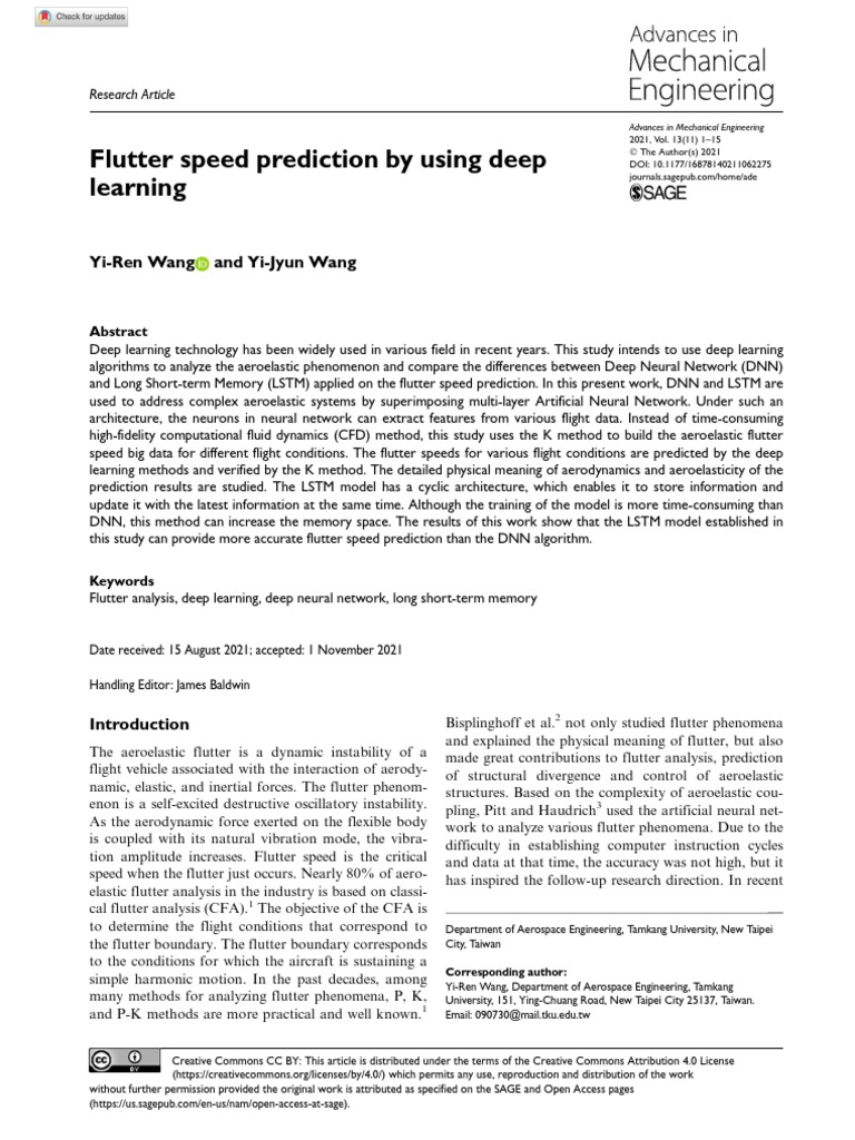 Flutter Speed Prediction By Using Deep Learning Pdf Deep Learning 0054
