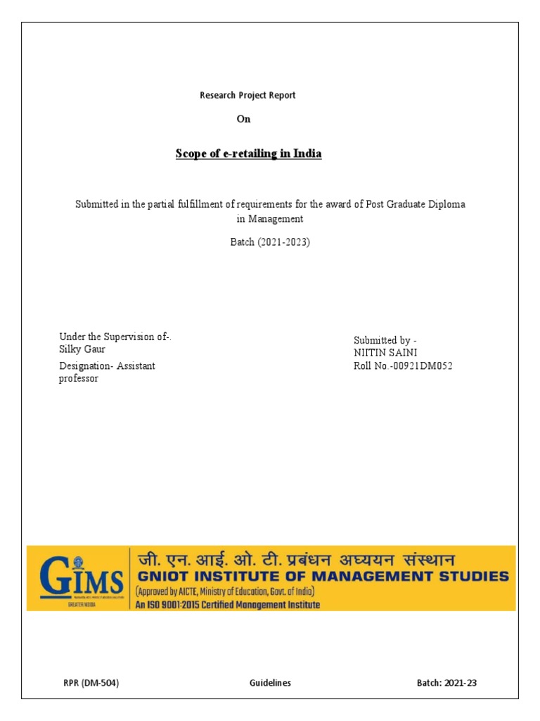 Scope of e - Retailing in India 4.5 | PDF | E Commerce | Online Shopping