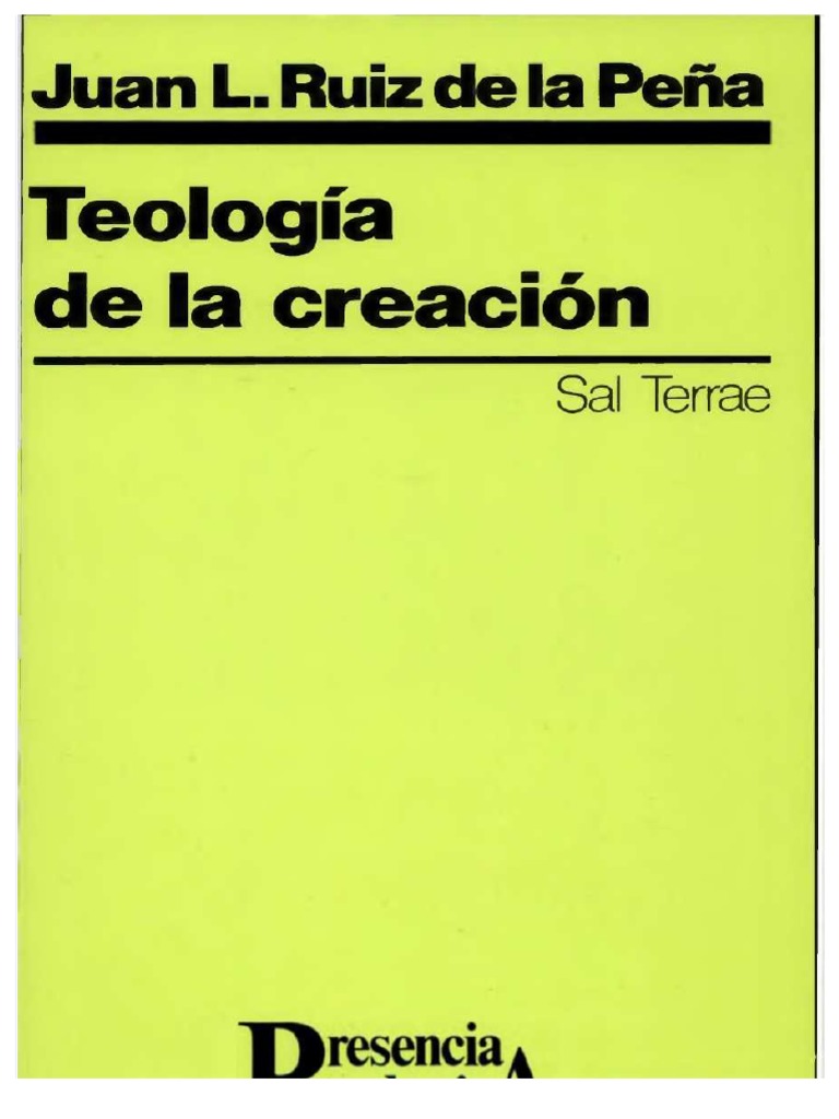 Teologia de La Creacion | PDF | Biblia | Teología