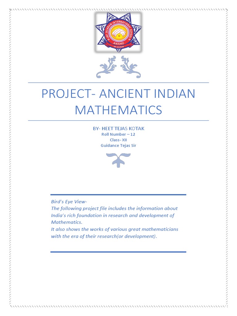 Math Project Class 12 | PDF | Trigonometric Functions | Mathematics