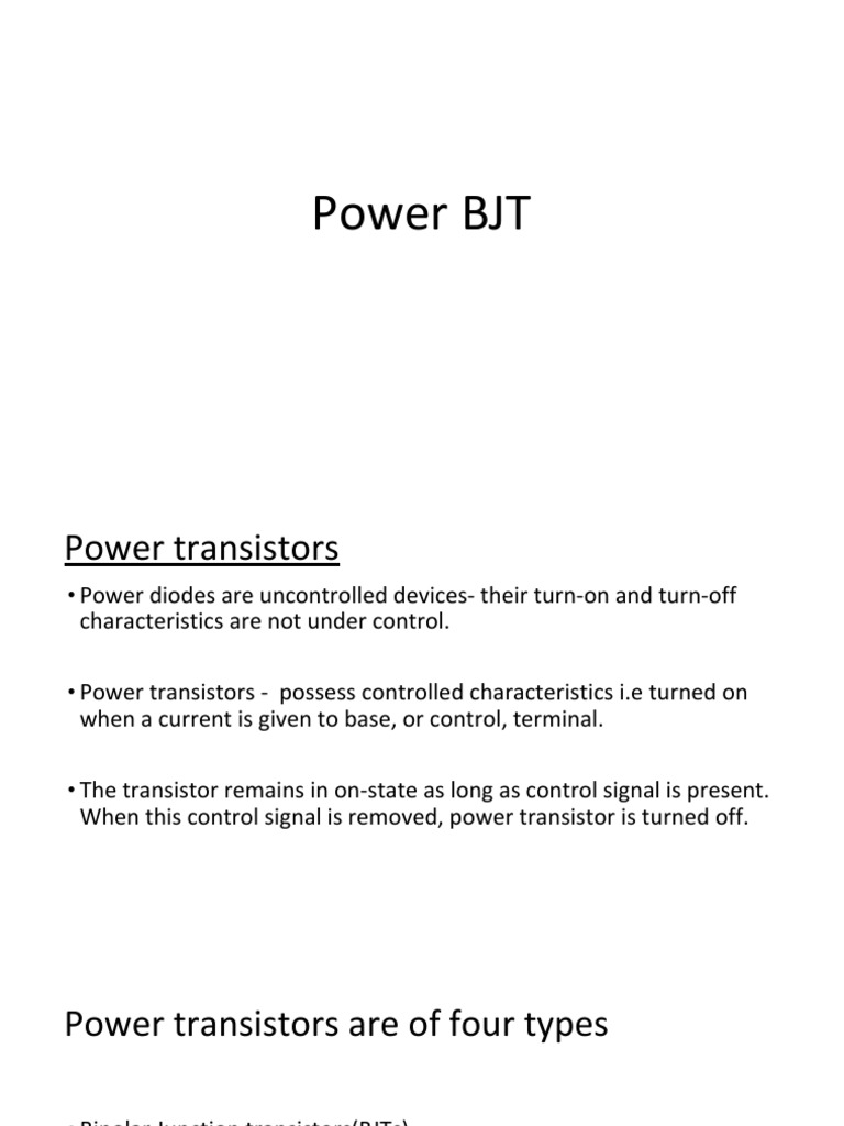 1.3power BJT | PDF | Bipolar Junction Transistor | Transistor