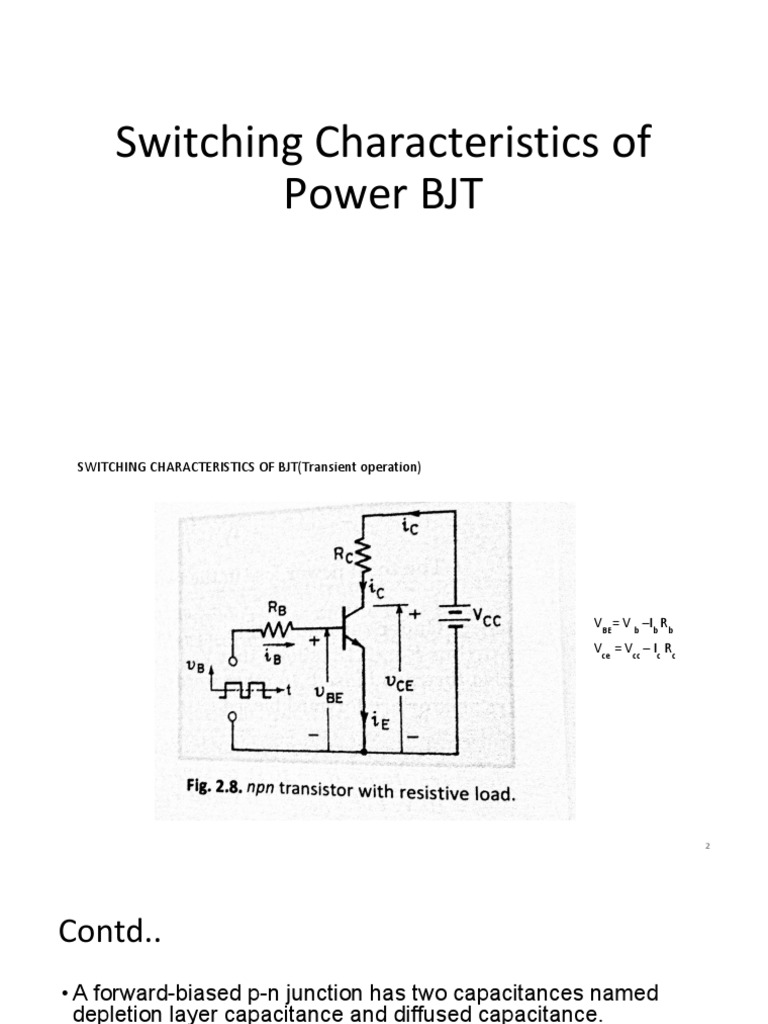 Power BJT Switching Characteristics | PDF | Science & Mathematics