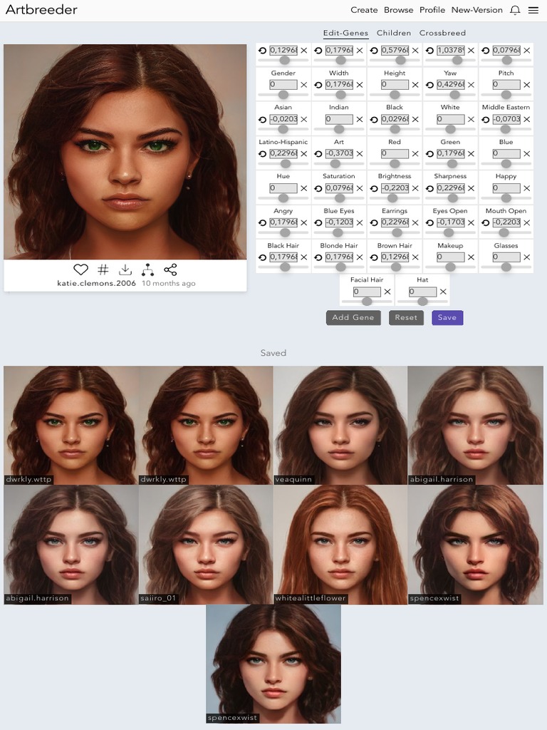 Artbreeder Face Creation Guide | PDF | Human Appearance | Artistic ...