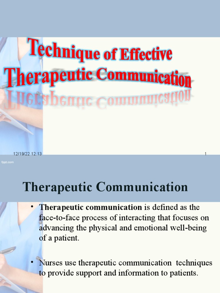6 Therapeutic Communication Techniques | PDF | Communication | Feeling