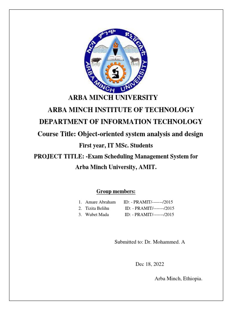 Exam Scheduling Management System | PDF | User (Computing) | Computer ...