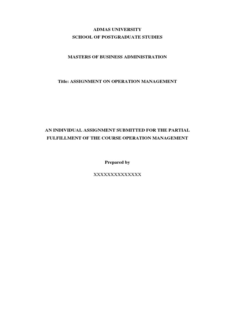 OM Individual Assignment | PDF | Six Sigma | Design