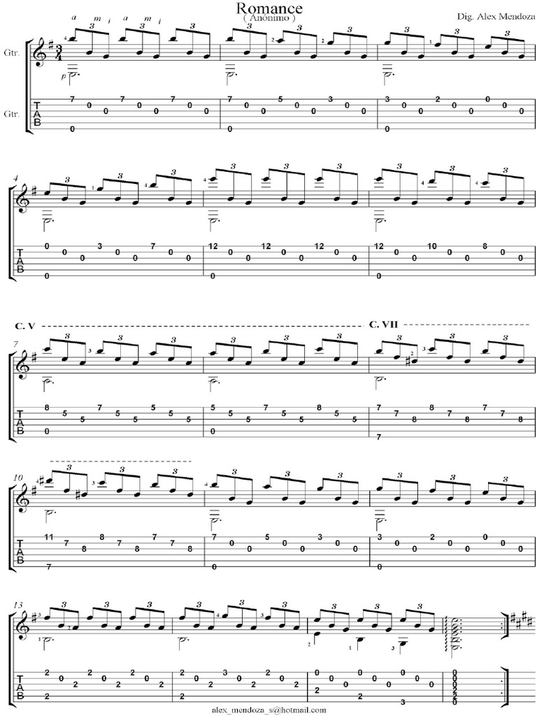 Romance Anónimo Tab | PDF Romance Anónimo Tab | PDF