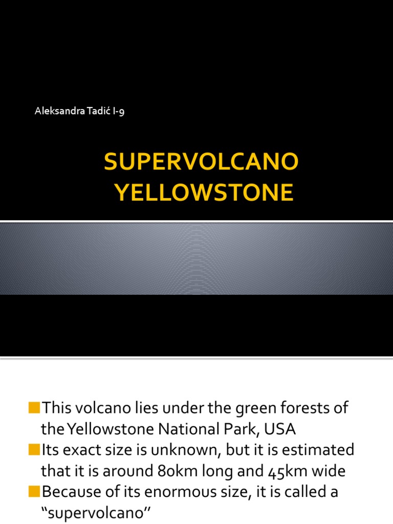 Supervolcano Yellowstone | PDF