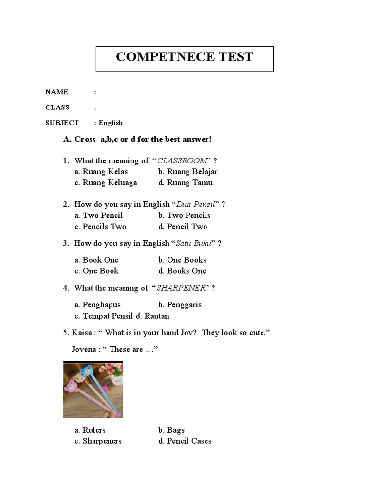 Competence Test English | PDF