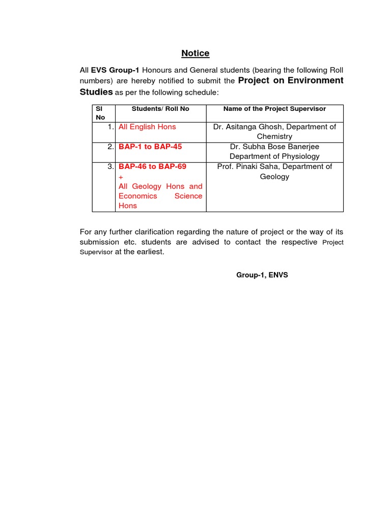 EVS Project Submission Guidelines | PDF | Science & Mathematics