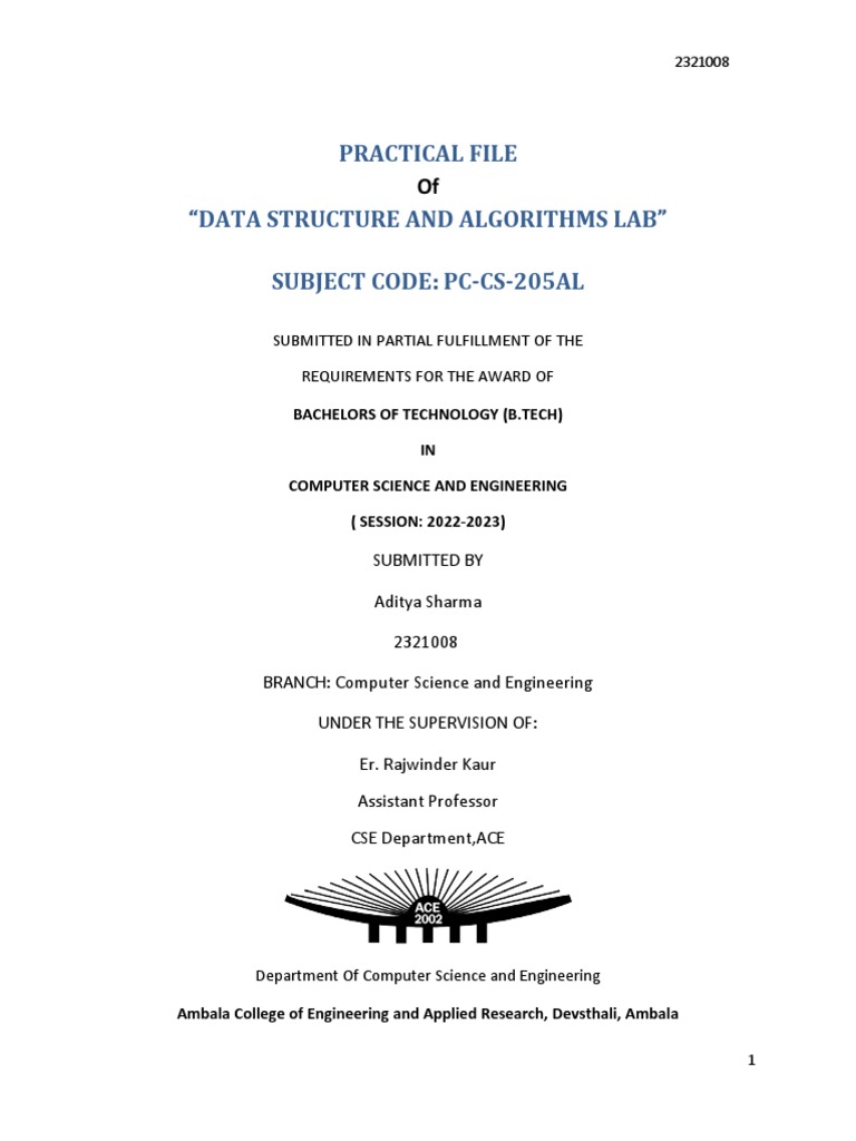 Dsa Practical | PDF | Array Data Structure | Subroutine Dsa Practical | PDF | Array Data Structure | Subroutine