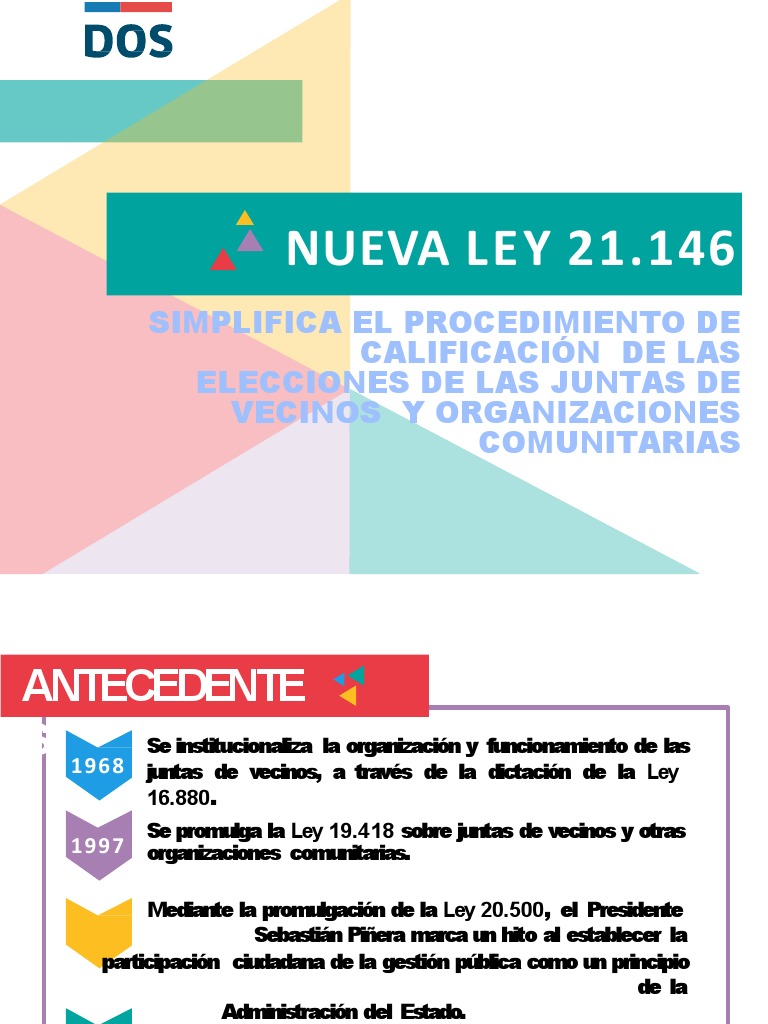 PRESENTACION Ley 21.146 | PDF | Elecciones | Justicia