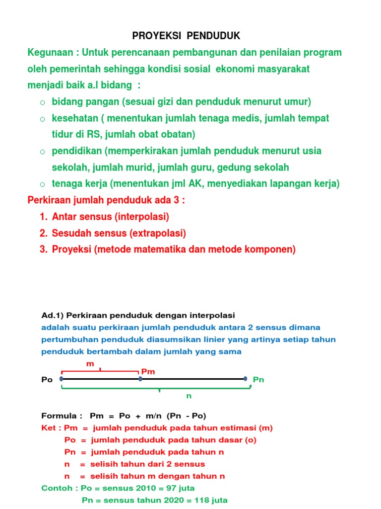 Proyeksi Penduduk | PDF