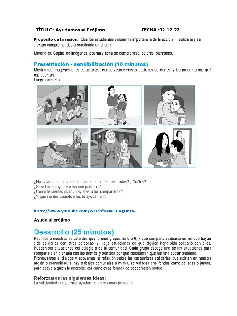 Tutoria Ayudemos Al Pròjimo 01-12-22 | PDF