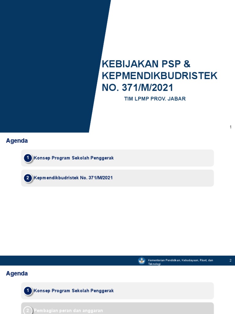 Kebijakan PSP - Kepmendikbud No. 371 | PDF
