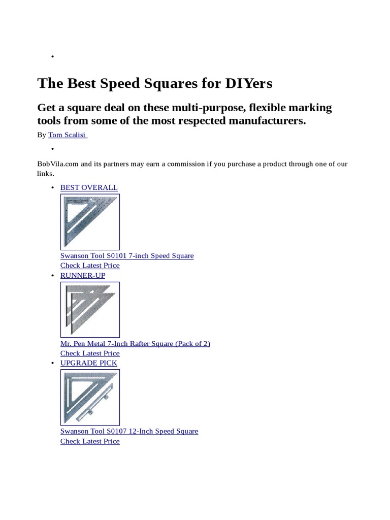 The Best Speed Squares for DIYers: Get a square deal on these multi ...