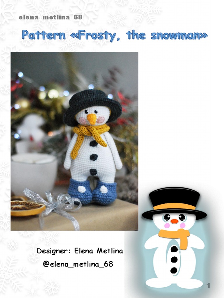 Pattern Frostythesnowman | PDF | Yarn | Surgical Suture